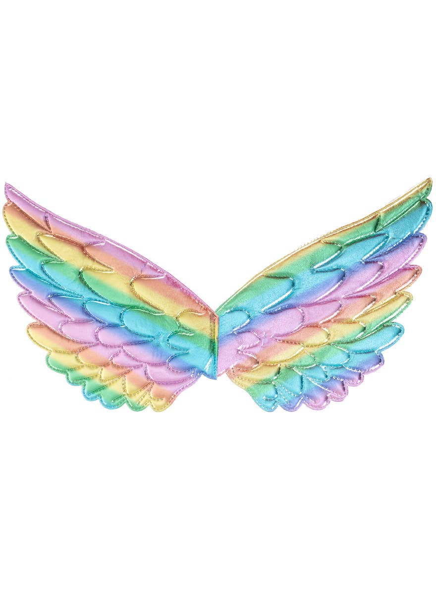Metallic Pastel Rainbow Kids Wings | Small Rainbow Costume Wings