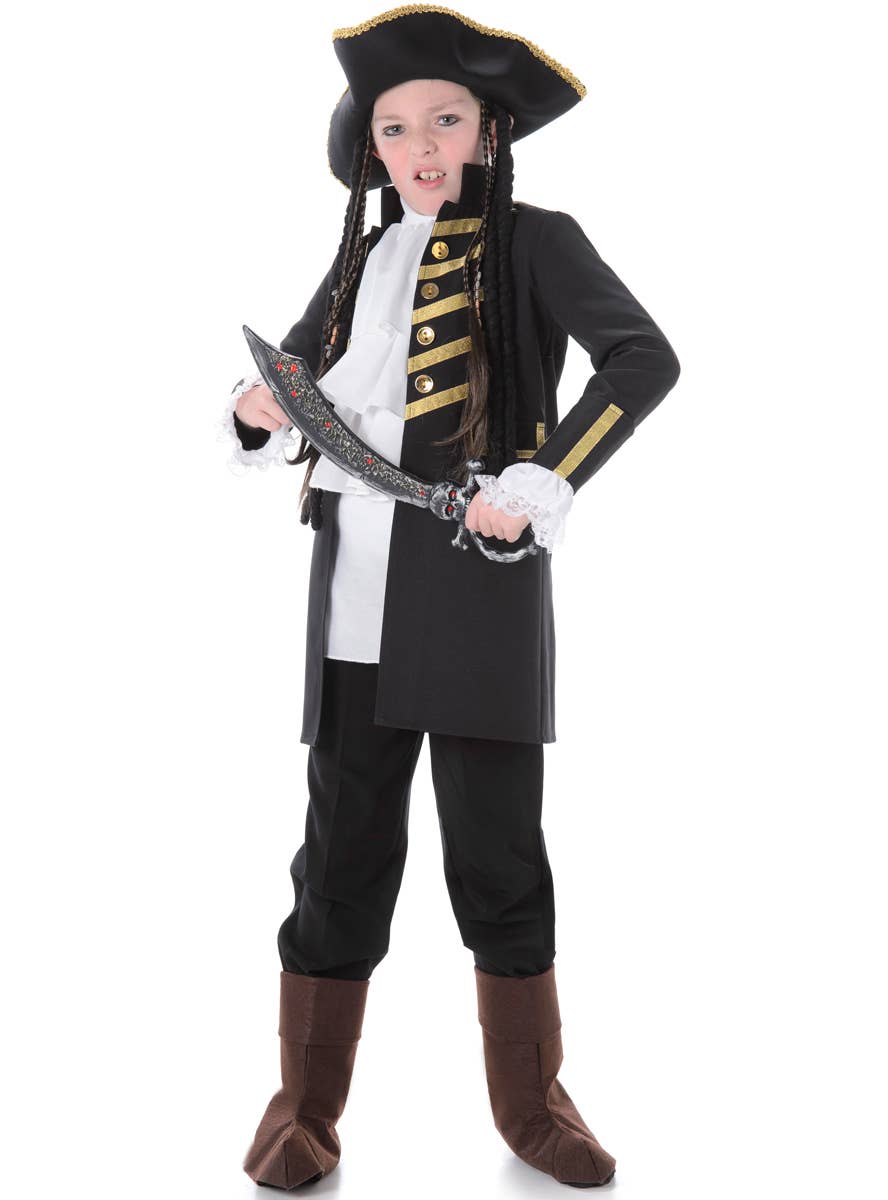 Buccaneer Pirate Boys Costume | Pirate Captain Fancy Dress Costume
