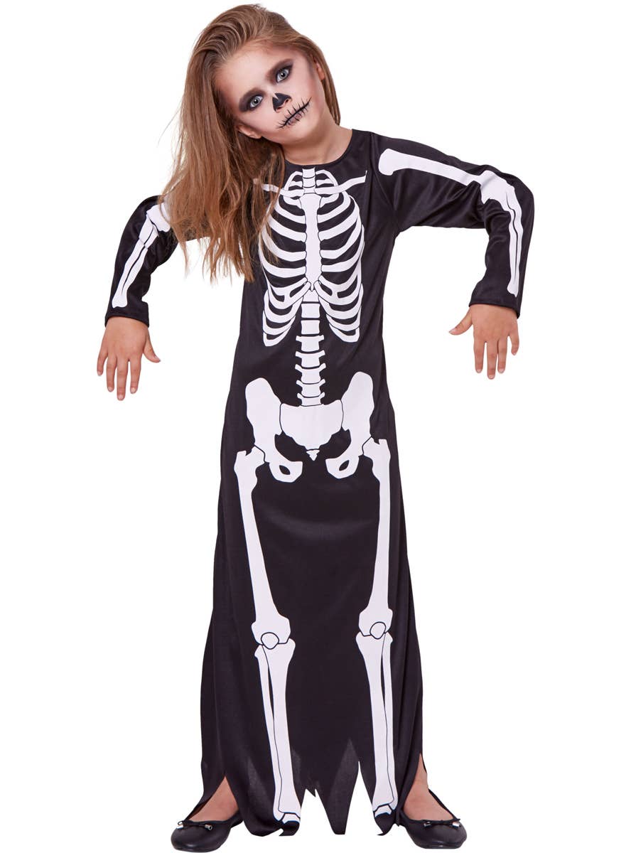 Girls Skeleton Costume Dress | Skeleton Halloween Costume for Girls