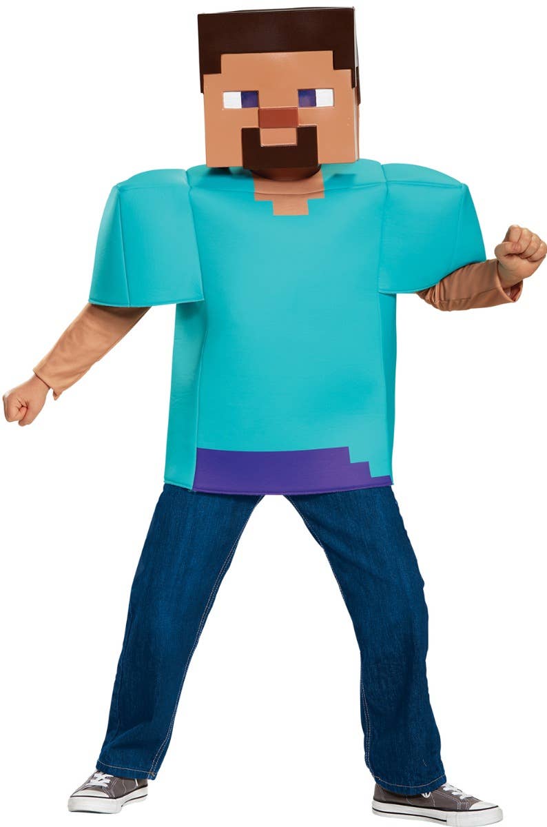 Minecraft Steve Boys Video Game Costume | KIDS FANCY DRESS COSTUMES