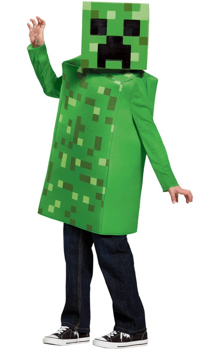 Green Minecraft Creeper Kids Costume | KIDS HALLOWEEN COSTUMES