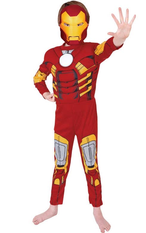 Iron Man Kids Avengers Costume | Boys Deluxe Iron Man Fancy Dress