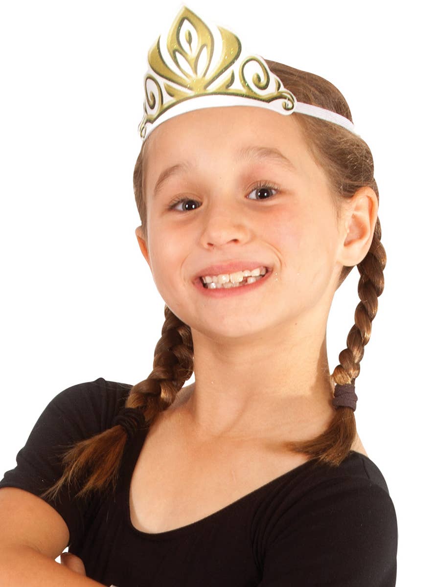Frozen Anna Girls Fabric Tiara | Kids Anna Crown Costume Accessory