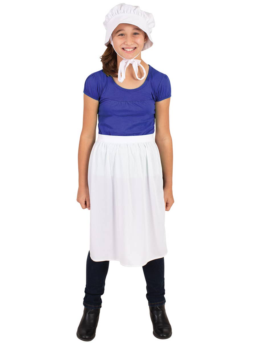 Girls Colonial Costume Set | Olden Days Bonnet & Apron Costume
