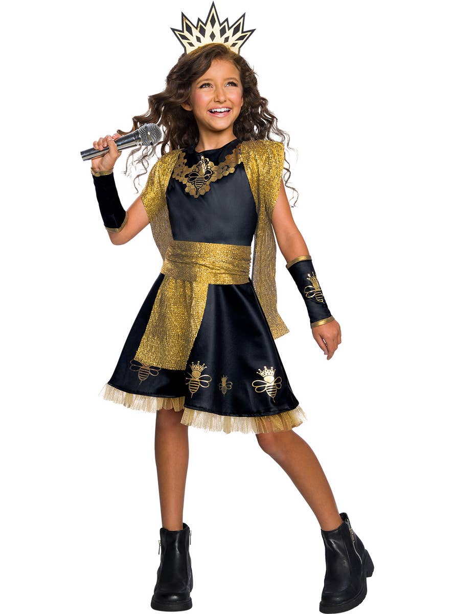 Girls Queen Bee Costume | Black & Gold Queen Bee Book Week Costume