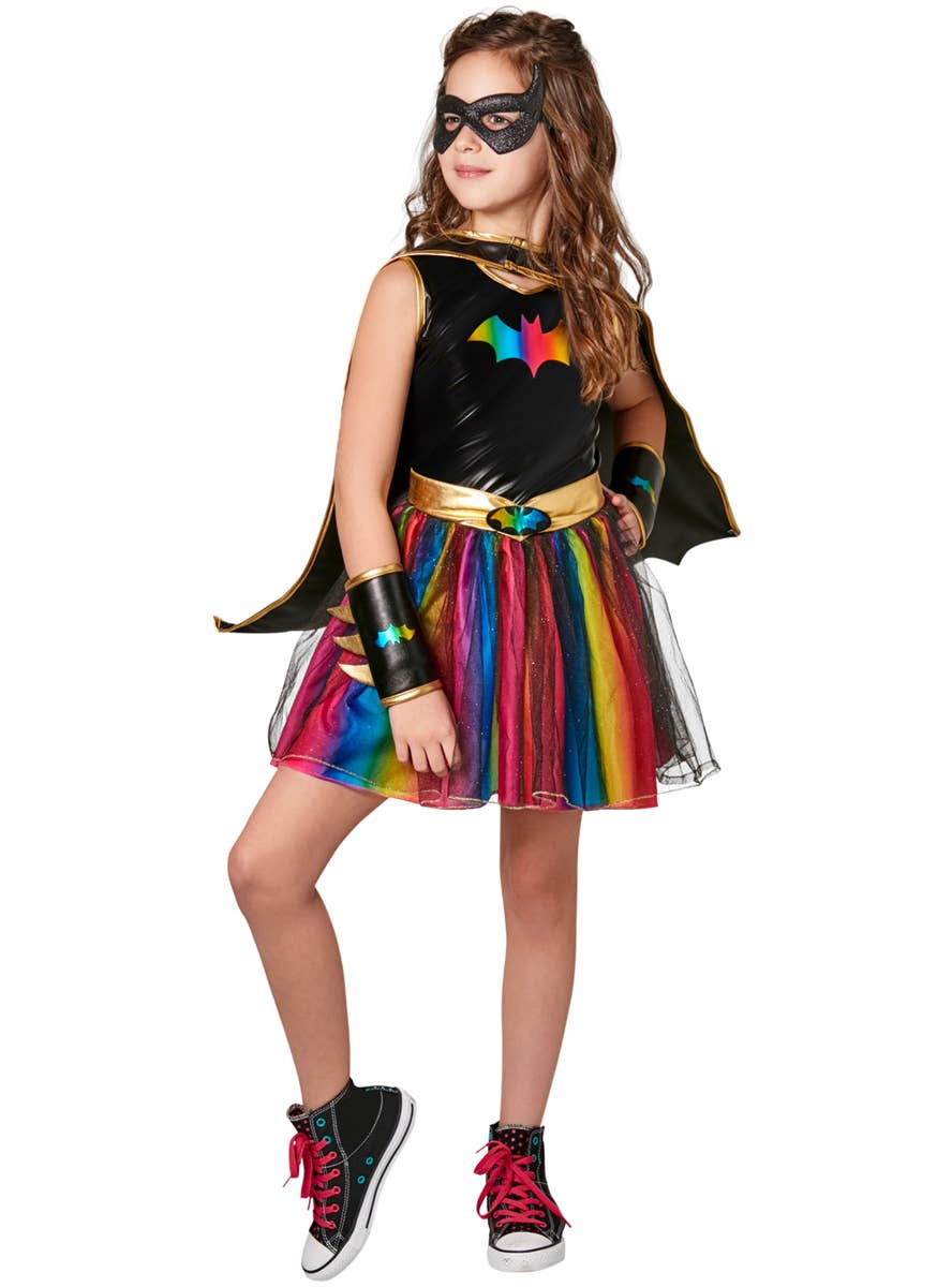 Girls Rainbow Batgirl DC Comics Costume | Heaven Costumes