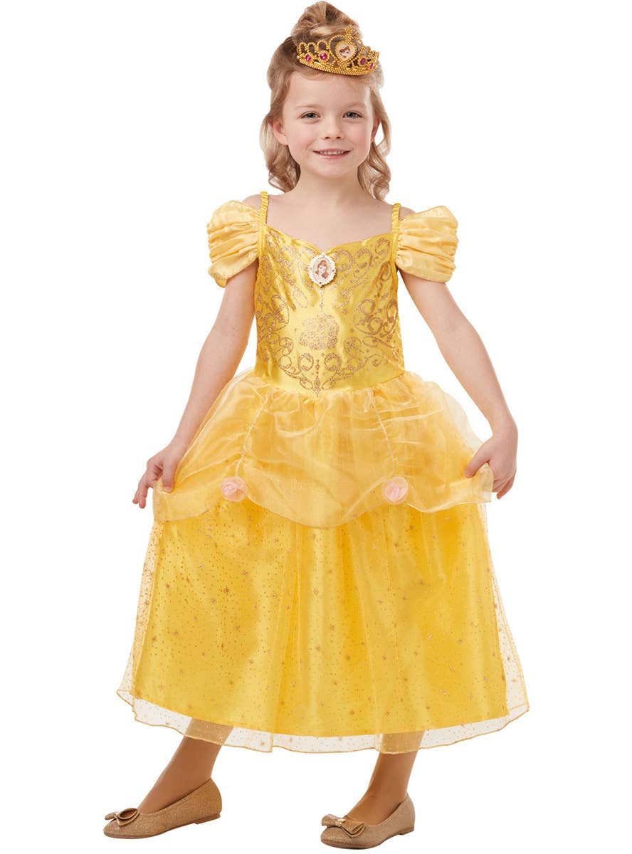 Girls Glitter & Sparkle Belle Costume | Disney Princess Girls Costume