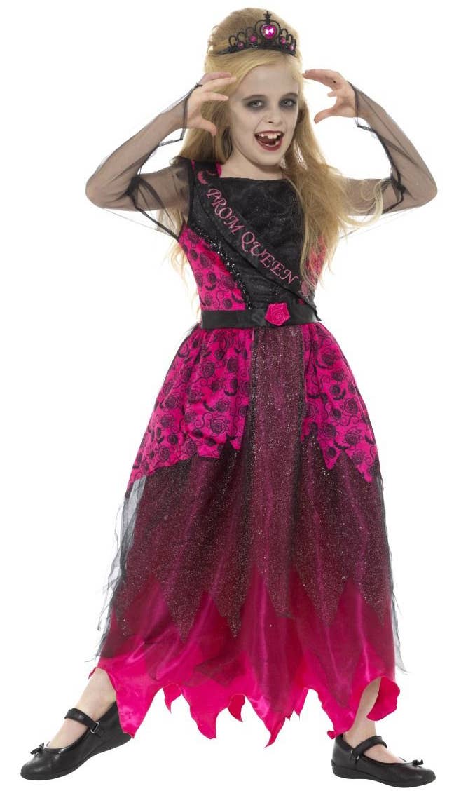 Girls Gothic Prom Queen Costume | Prom Queen Girls Halloween Costume