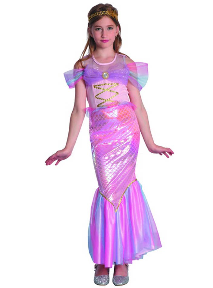 Pink Mermaid Girls Costume | Mermaid Fancy Dress Costume for Girls