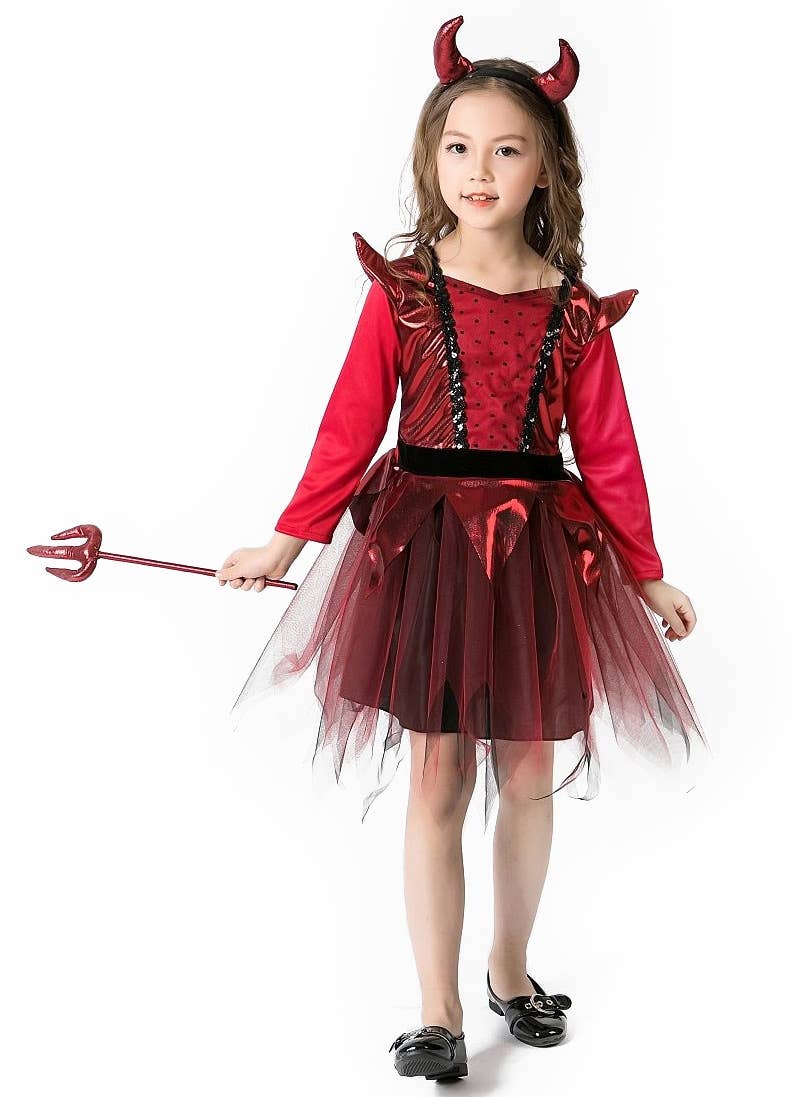Devil Halloween Fancy Dress Costume Devilish Girls Halloween Costume