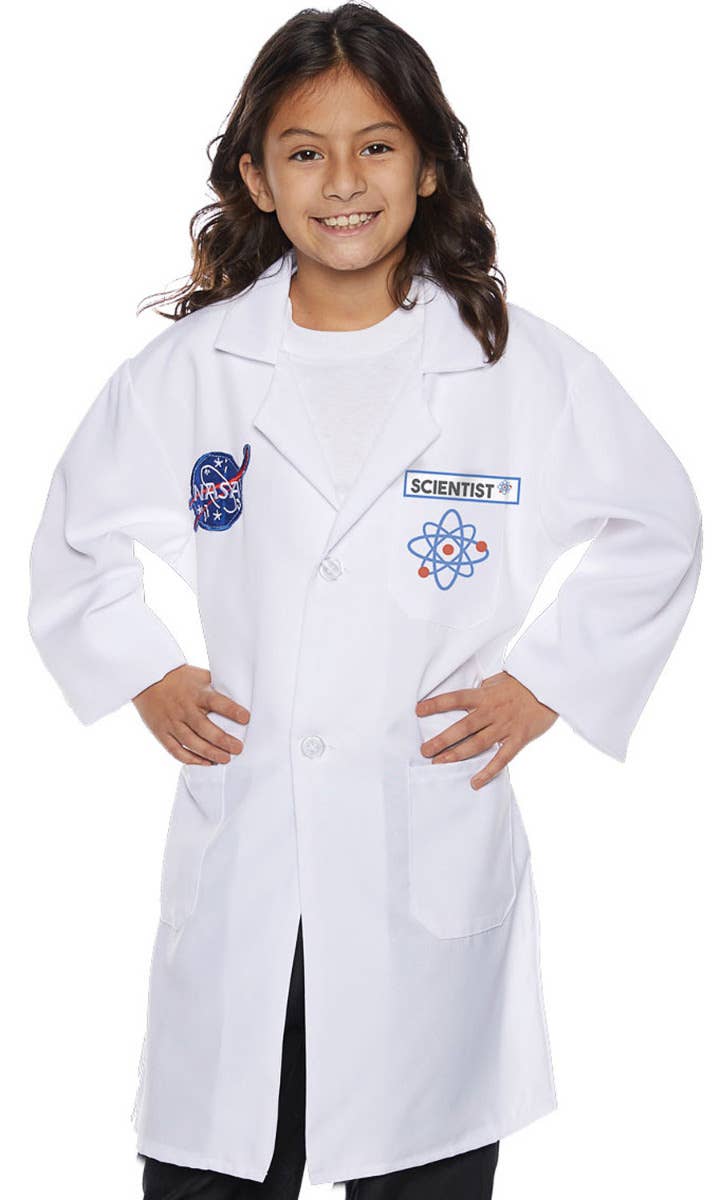 Girls Rocket Scientist Costume | Kids Scientist Lab Coat Fancy Dress ...