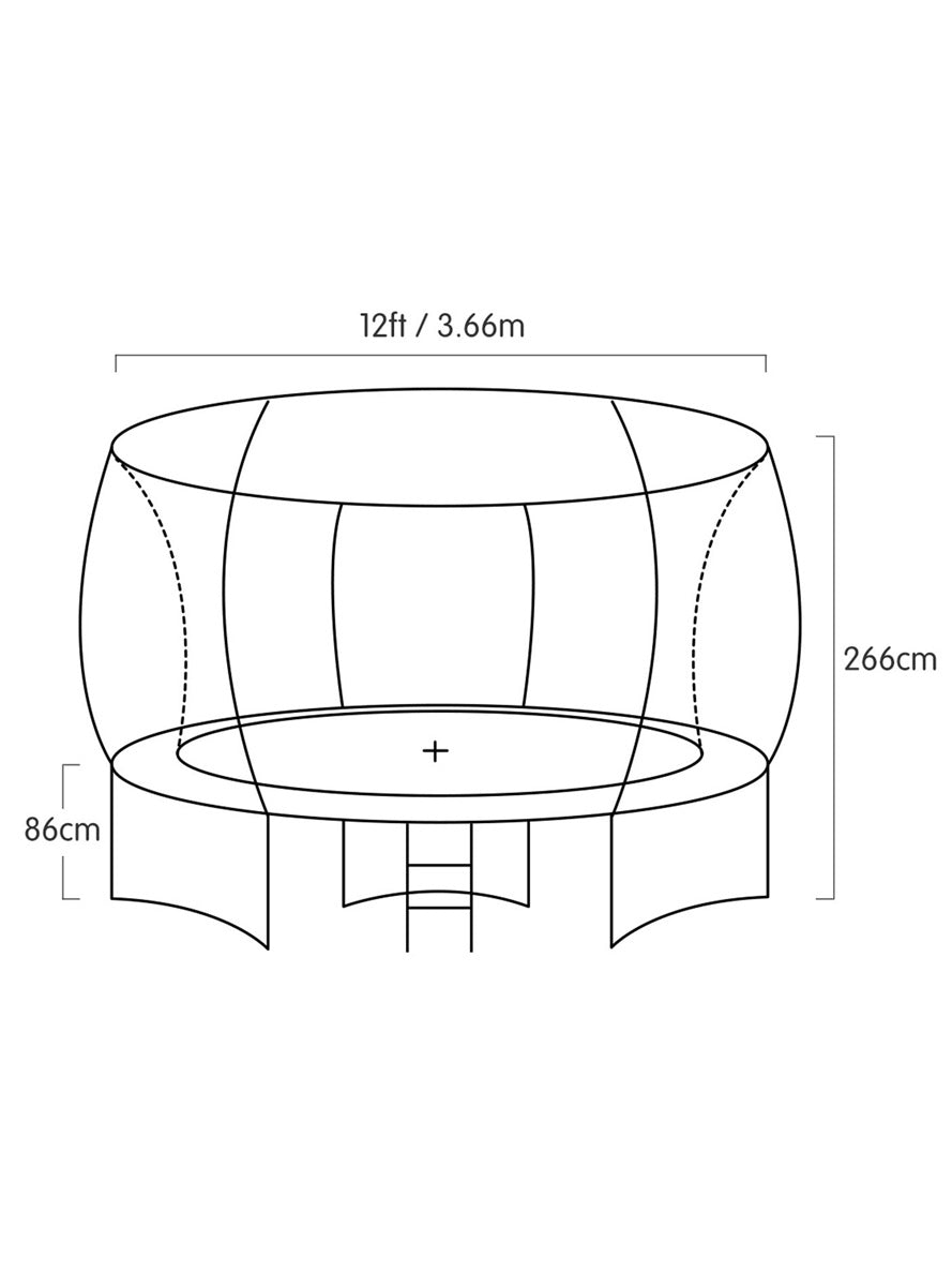 12ft Springless Orange Trampoline | Kahuna Trampoline