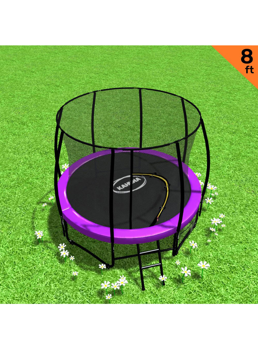 8ft Round Purple Trampoline | Kids Kahuna Trampoline
