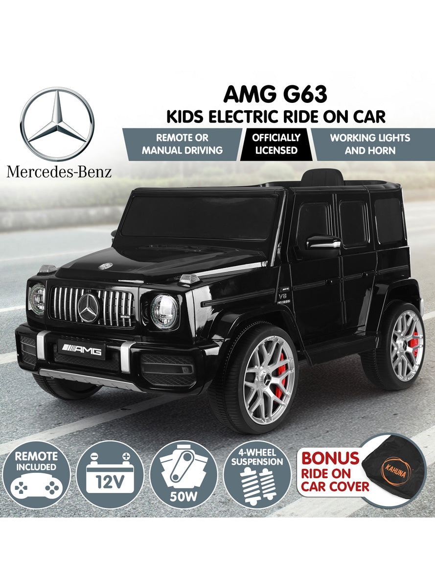 Black Mercedes Benz AMG G63 Kids Car | Childs Ride On Car