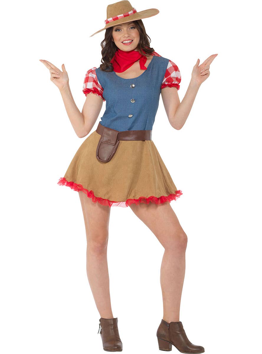 Red and Blue Womens Rodeo Cowgirl Costume | Cowgirl Costume for Women