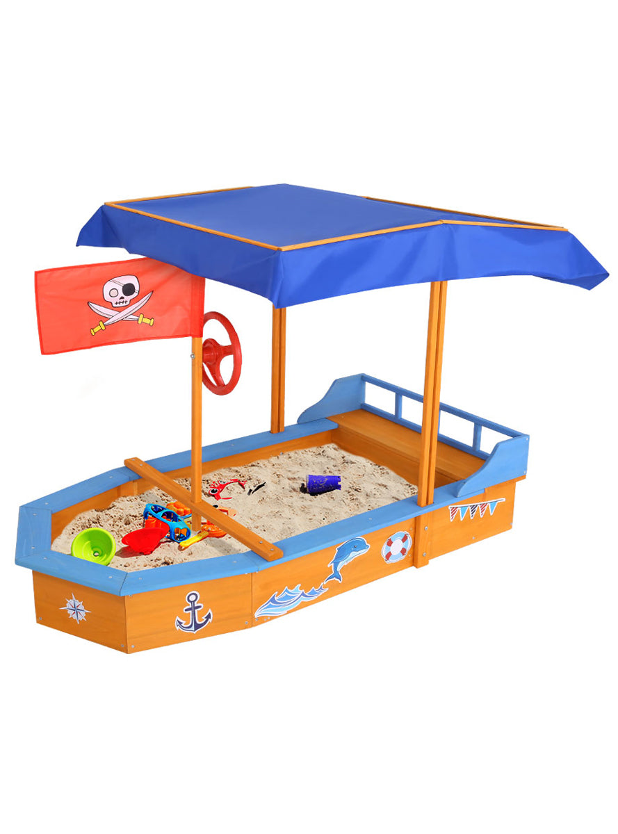 Wooden Pirate Ship Sand Pit | Kids Play Equipment