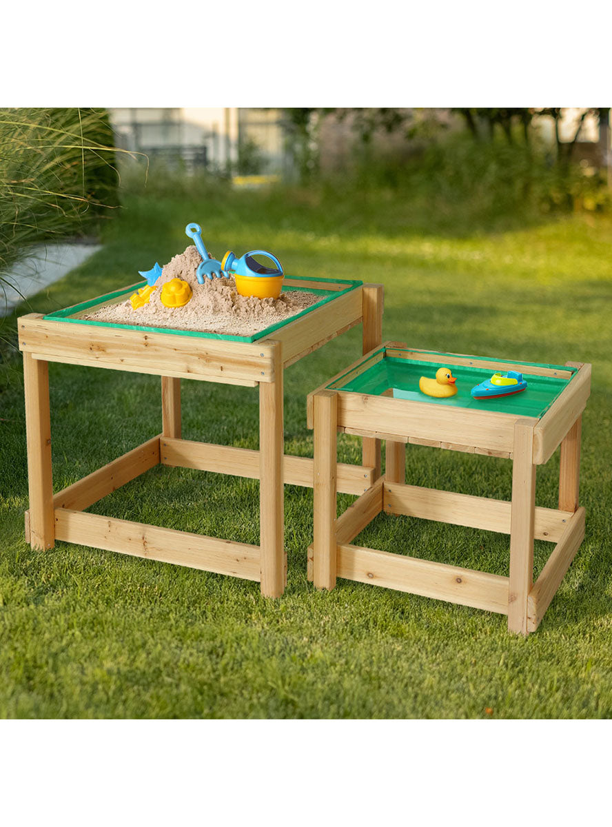 2 Piece Wooden Sand & Water Tables | Kids Play Equipment
