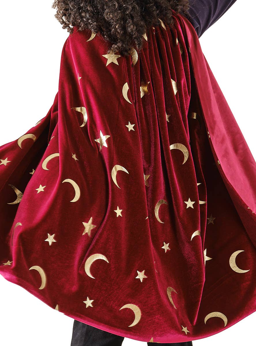 Burgundy Velvet and Gold Magician Kids Cape