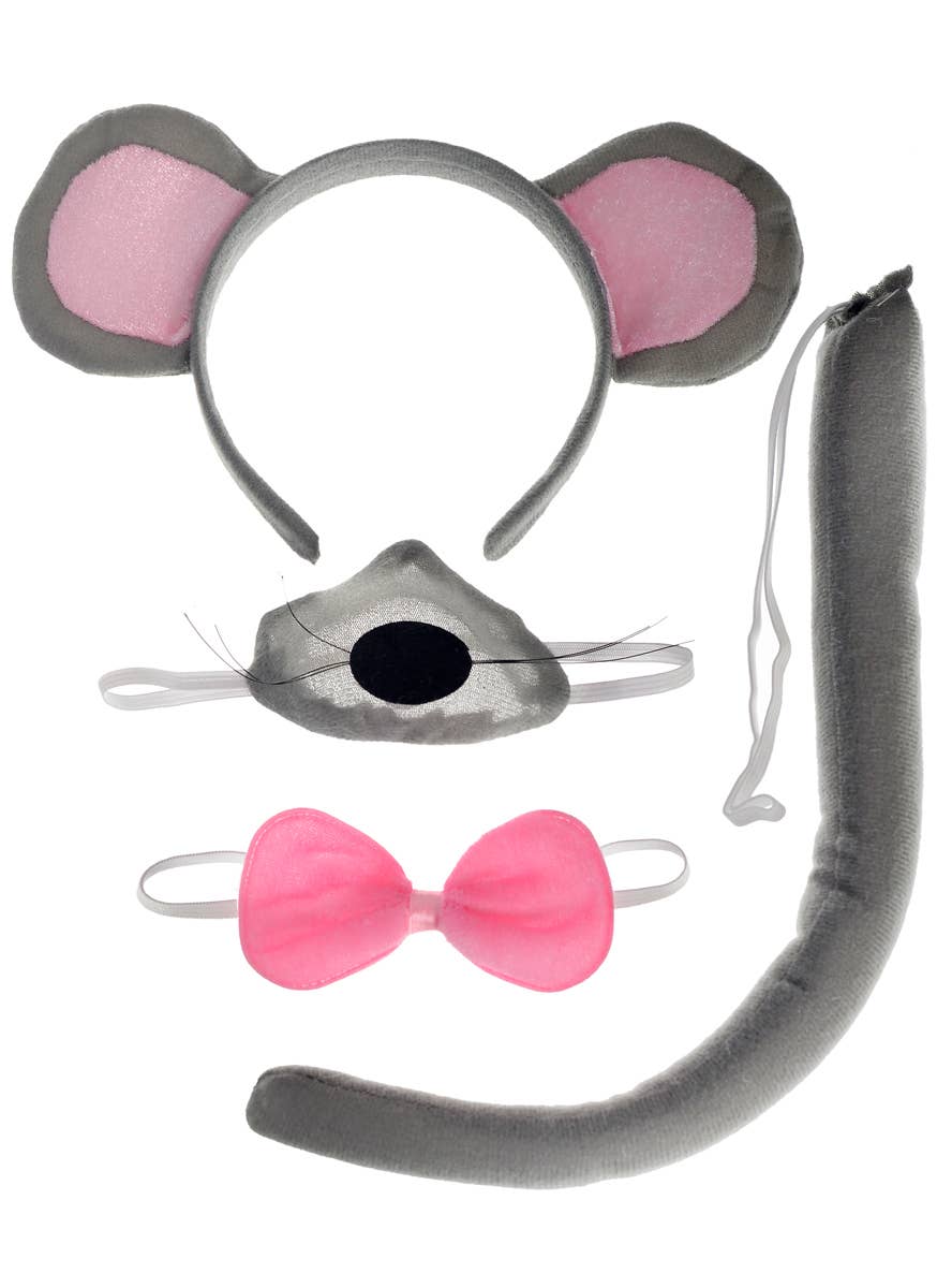 Kids Grey Mouse 4 Piece Accessory Kit | Heaven Costumes
