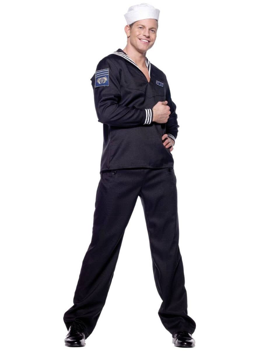 Mens First Mate Black Sailor Costume | Navy Sailor Costume for Men