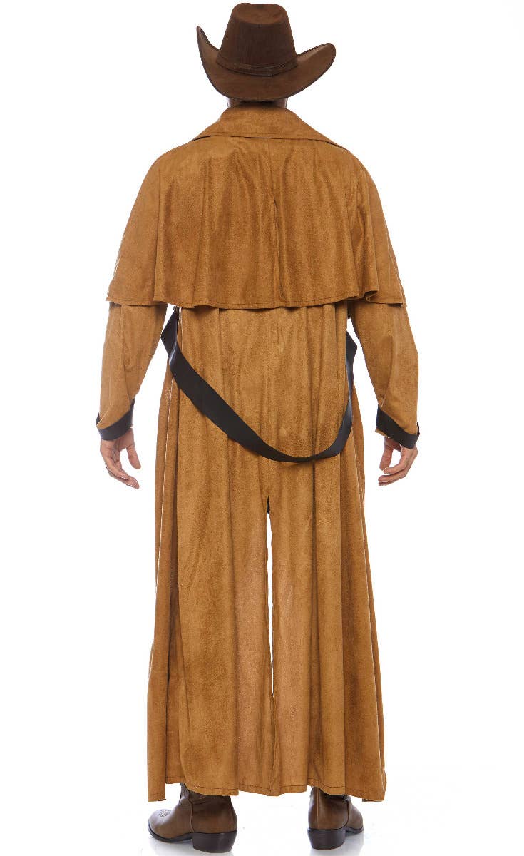 Tan Faux Suede Sheriff Costume Jacket | Western Mens Cowboy Outfit