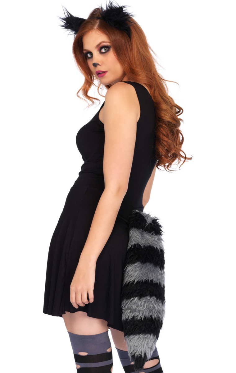 Deluxe Headband and Tail Raccoon Set | Womens Raccoon Kit