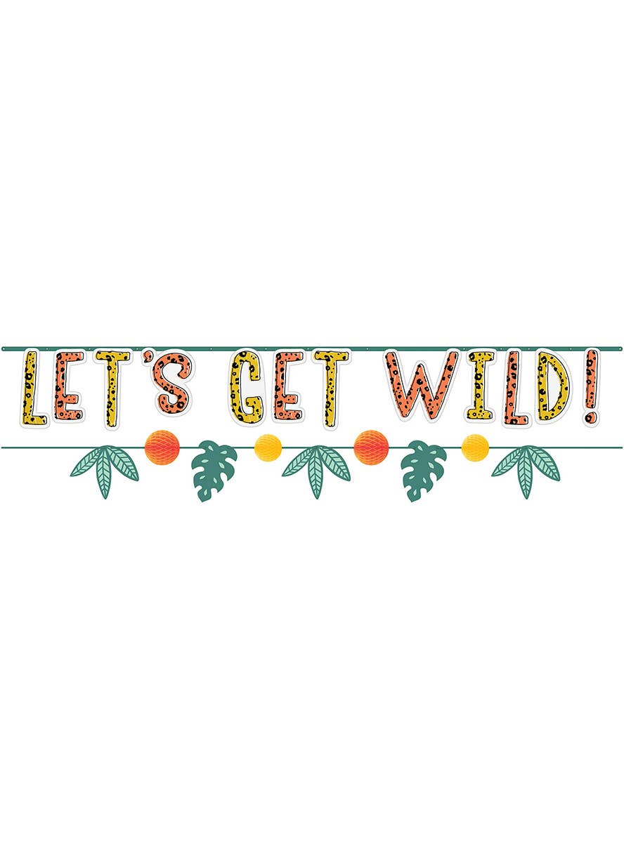 2 Piece Lets Get Wild Jungle Party Banner | Party Supplies