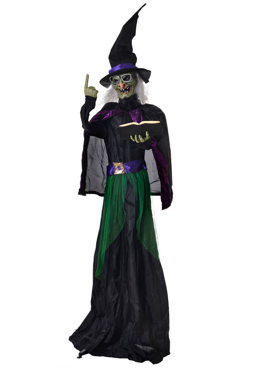 Evil Witch Standing Animated Halloween Decoration