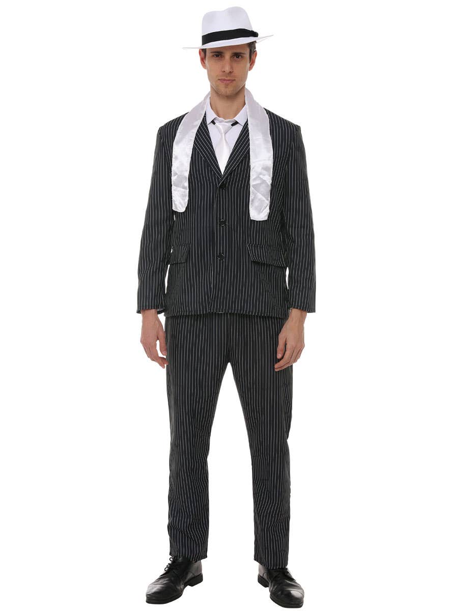 Gangster Mens Pinstriped 20s Costume Suit