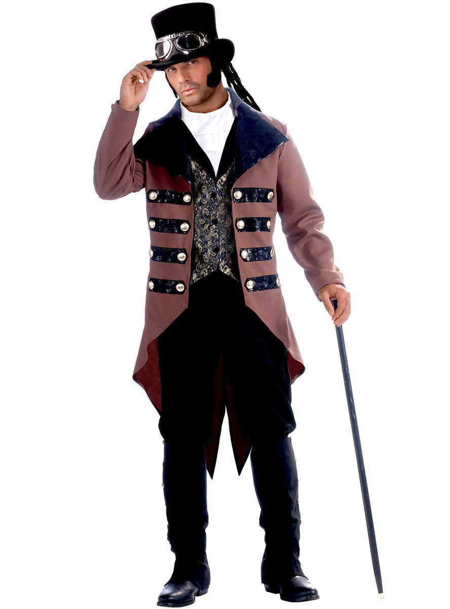Brown Steampunk Gentleman Costume For Men