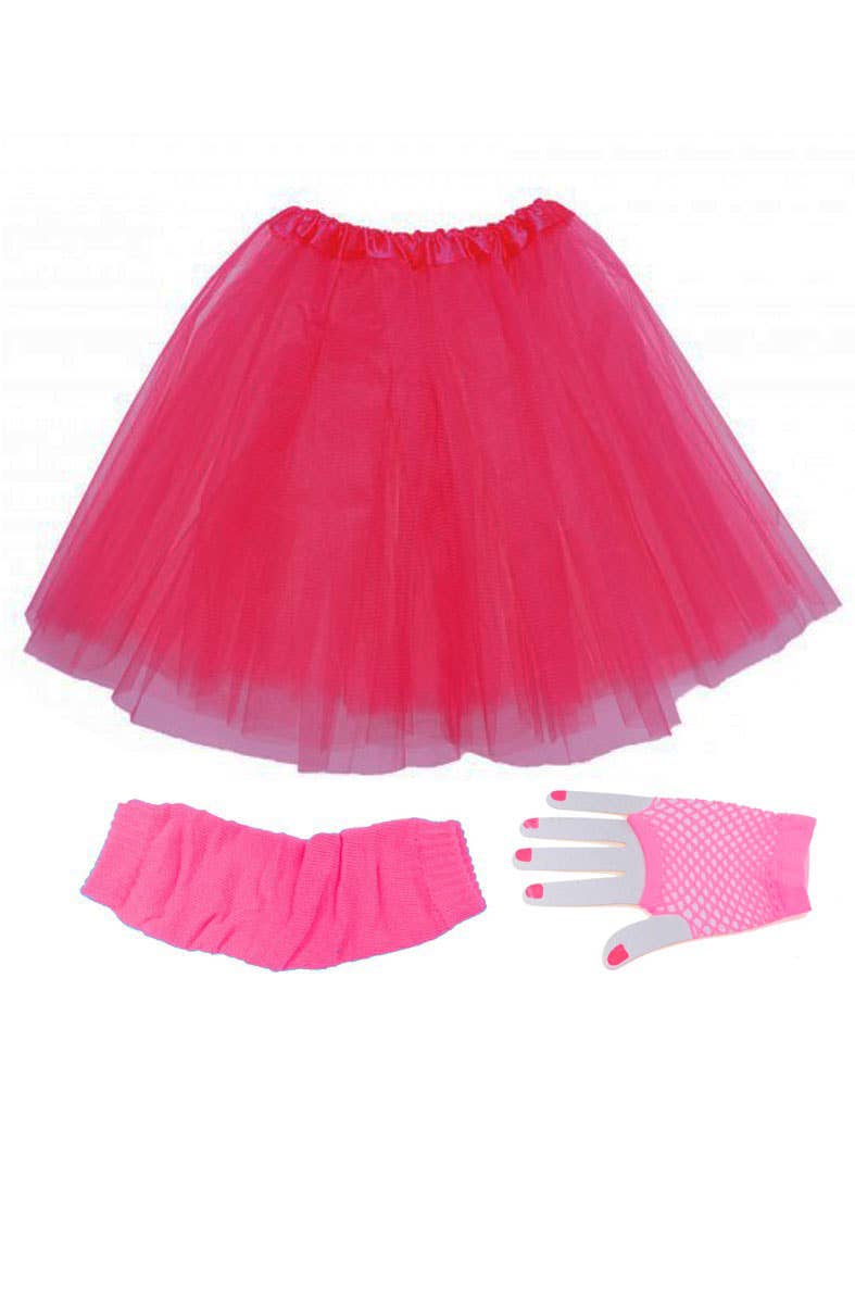 Womens Hot Pink 80s Party Costume Kit | 80s Theme Costume Ideas