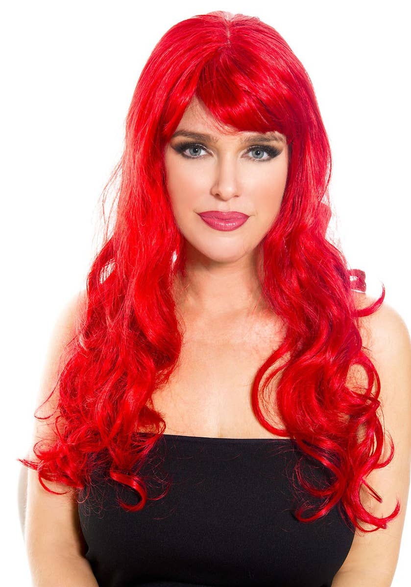 Long Red Wavy Ariel Wig | Disney Princess Red Ariel Costume Wig