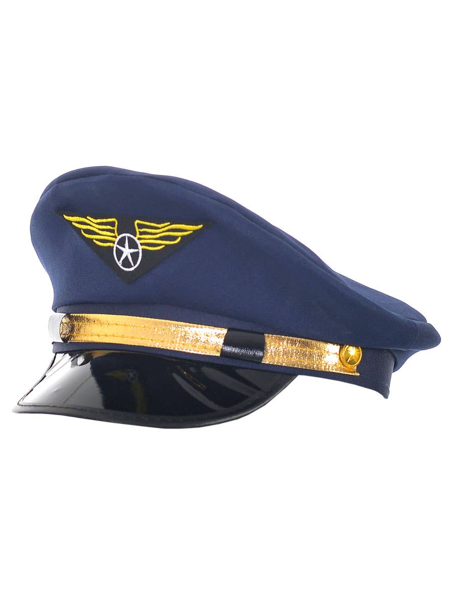 Navy Blue Airplane Captain Costume Hat | Heaven Costumes