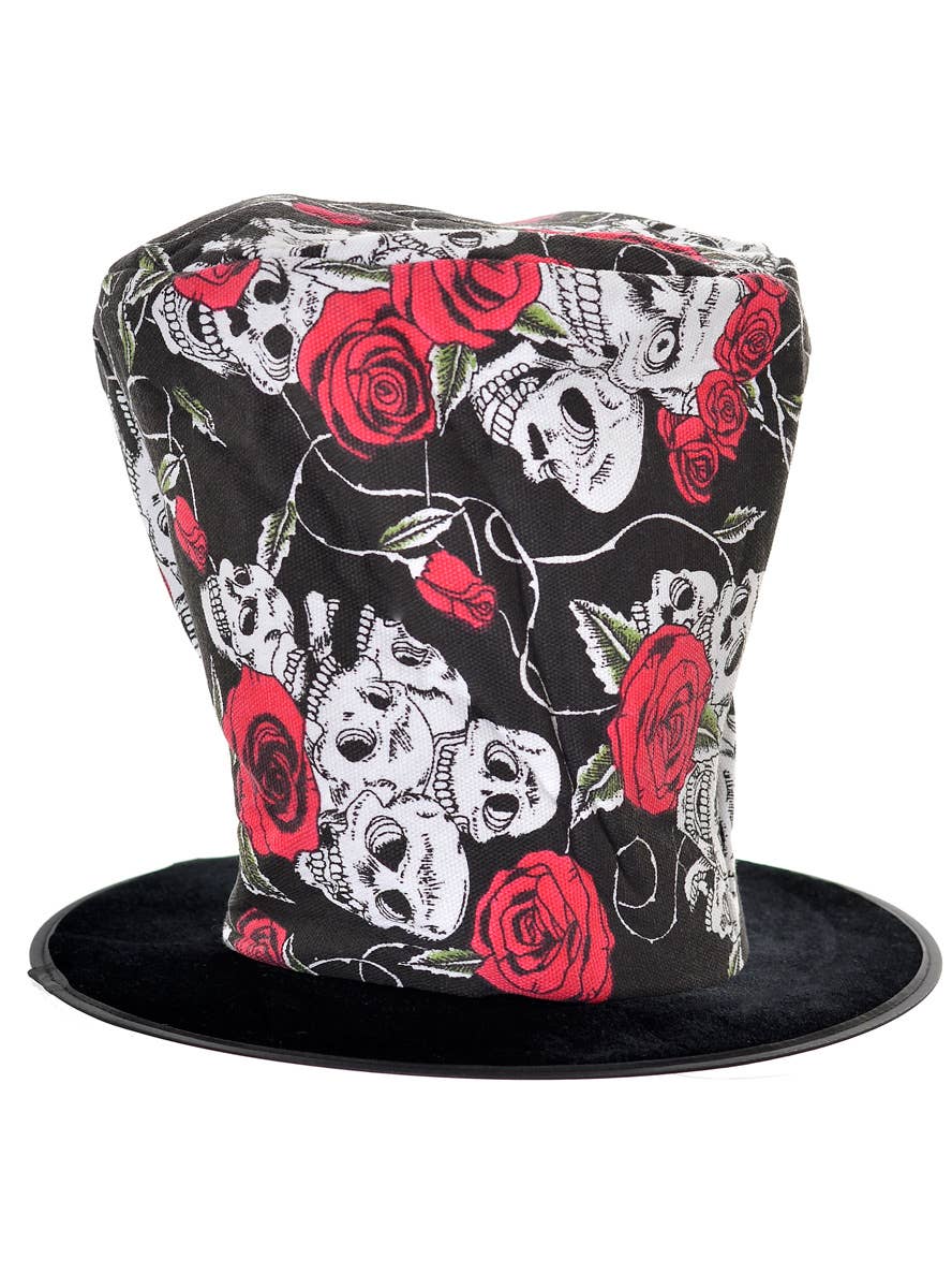 Día de Muertos Plush Top Hat | Adults Day of the Dead Costume Hat