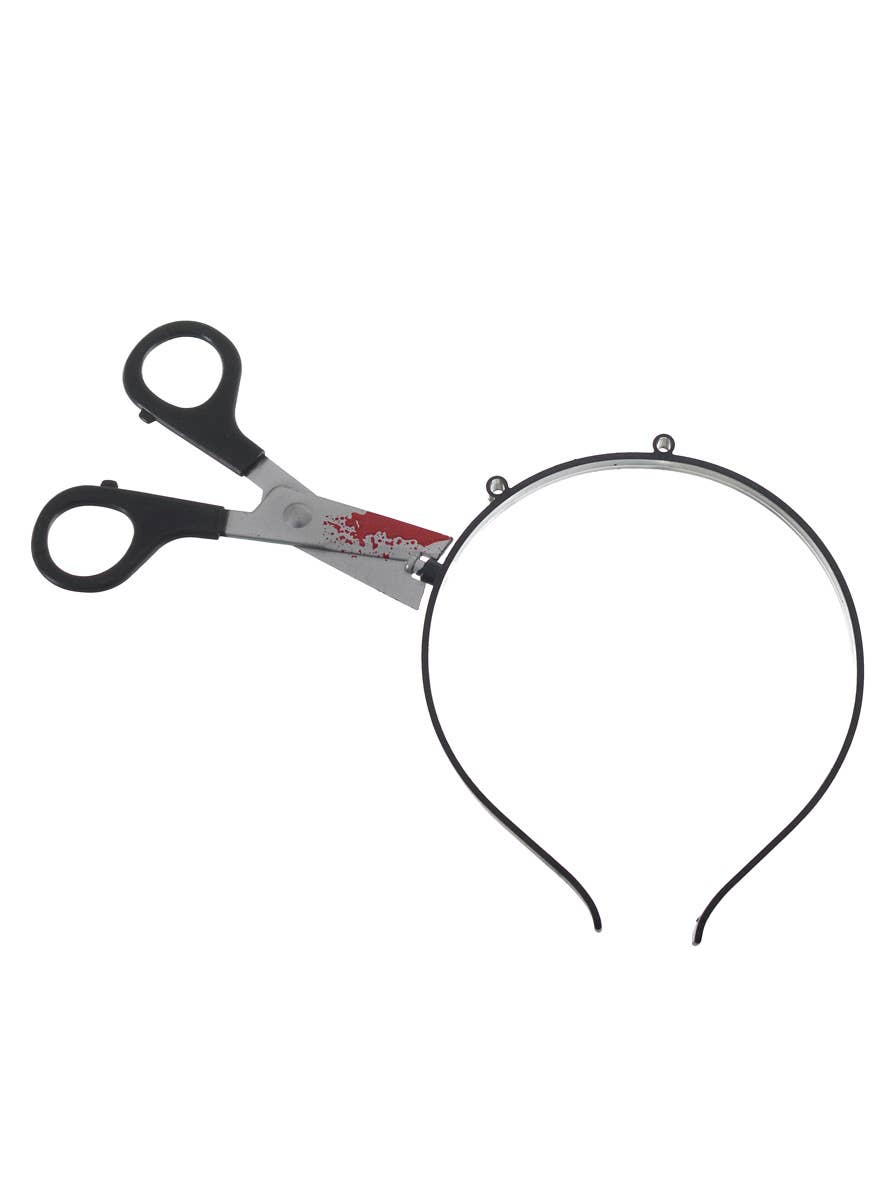 Bloody Scissors in Head Novelty Headband | Horror Effects Headband