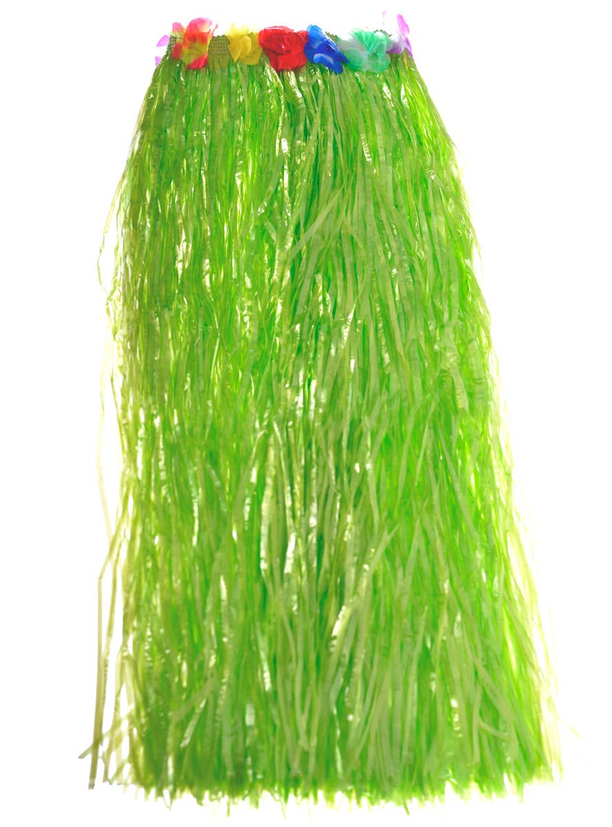 Adults Green Hawaiian Hula Skirt | Green Hula Skirt Costume Accessory
