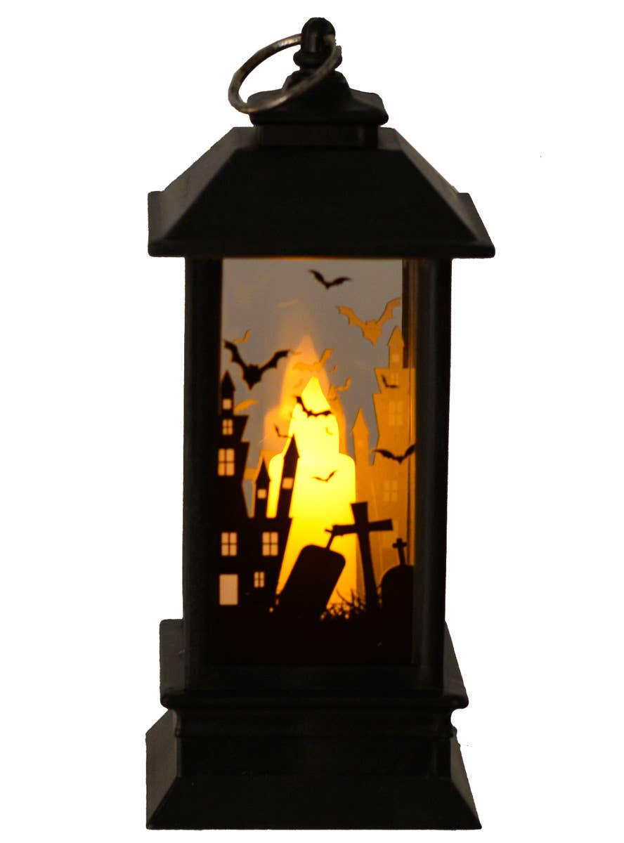 Witch Light Up Lantern Table Accessory | Cemetery Halloween Lantern