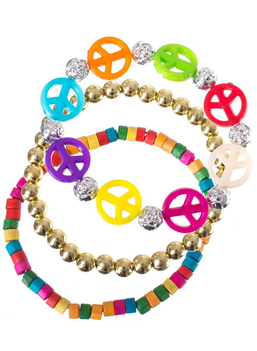Beaded Hippie Costume Bracelets | Hippie Bracelets Costume Jewellery