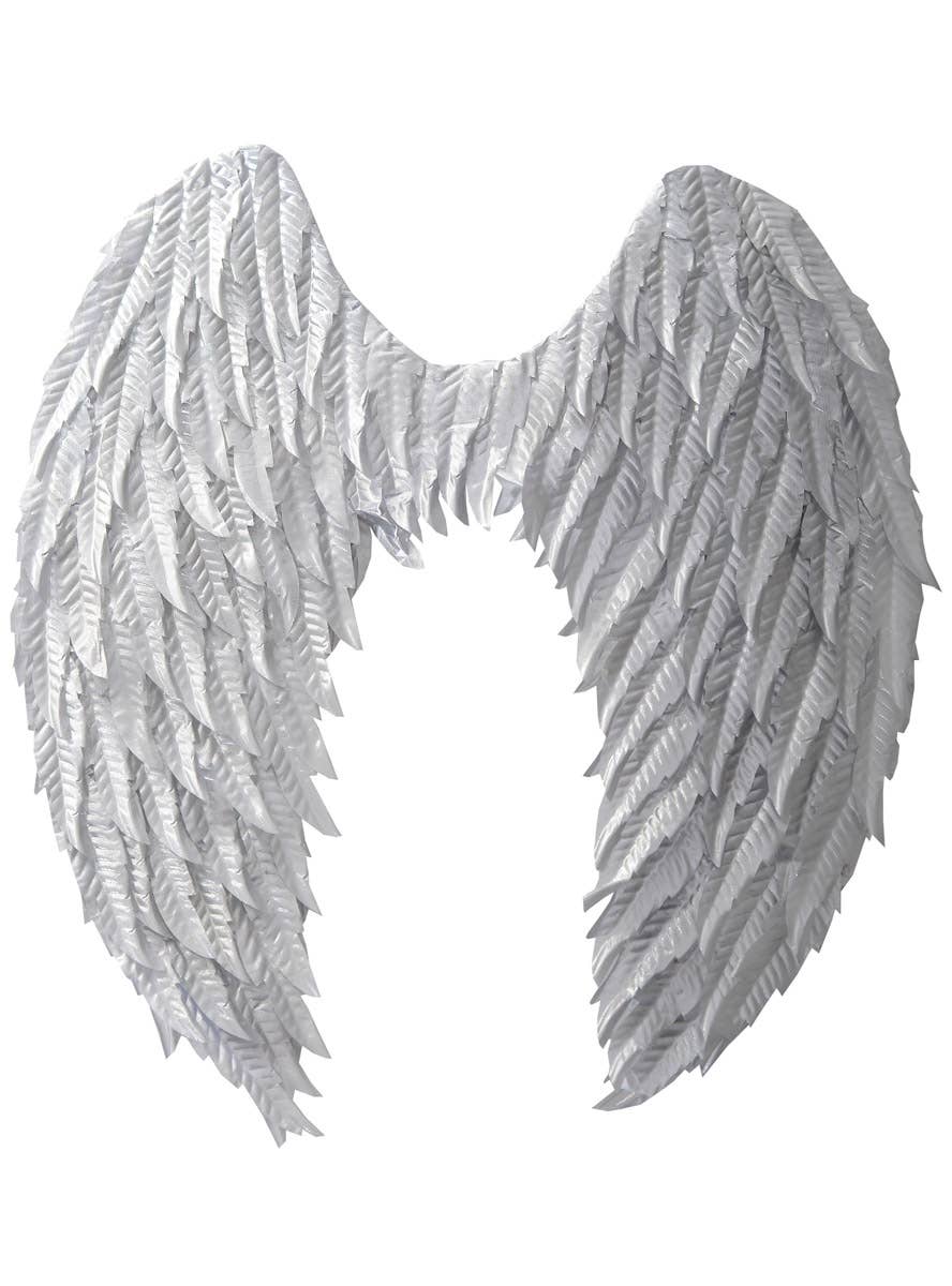 Metallic Silver Wings | 55cm Tall Silver Angel Costume Wings