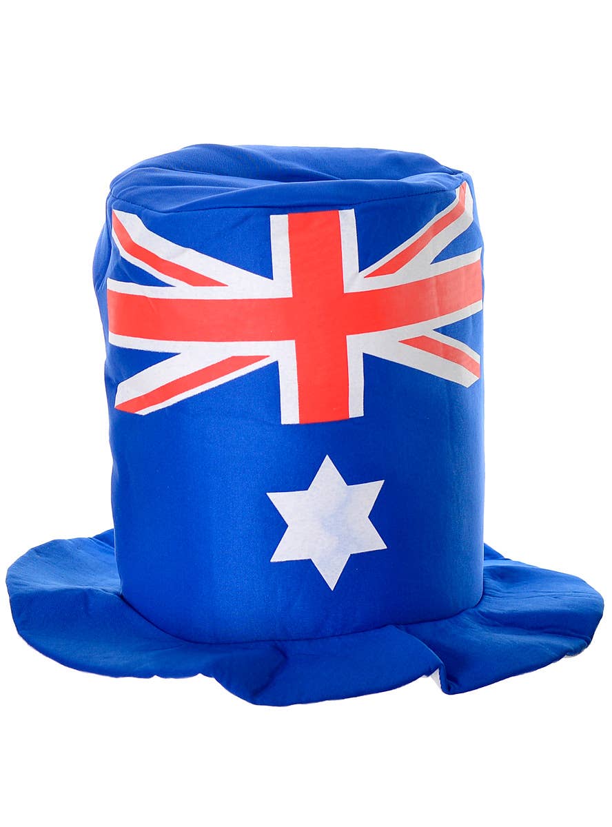 Tall Aussie Flag Plush Hat | Adults Funny Tall Australia Day Hat