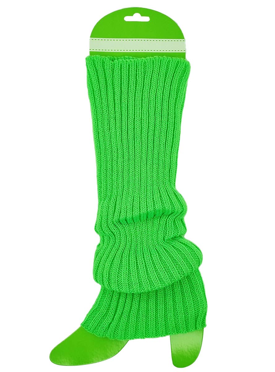 Green Knitted Leg Warmers | Green Leg Warmers Costume Accessory