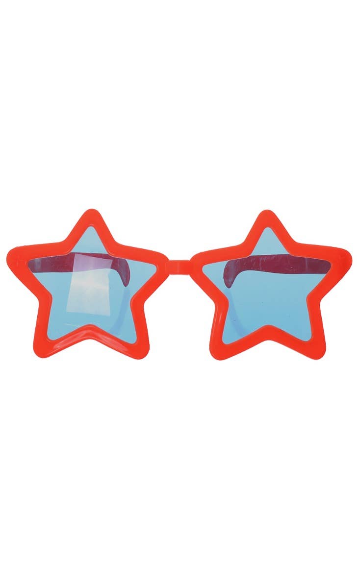 Novelty Oversized Red Star Sunglasses Jumbo Red Glasses Accessory
