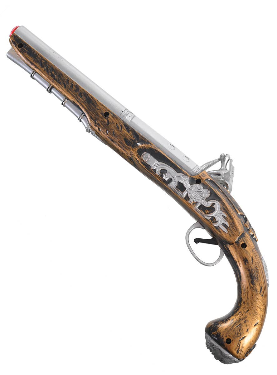 Toy Pirate Gun | Bronze & Silver Pirate Costume Gun