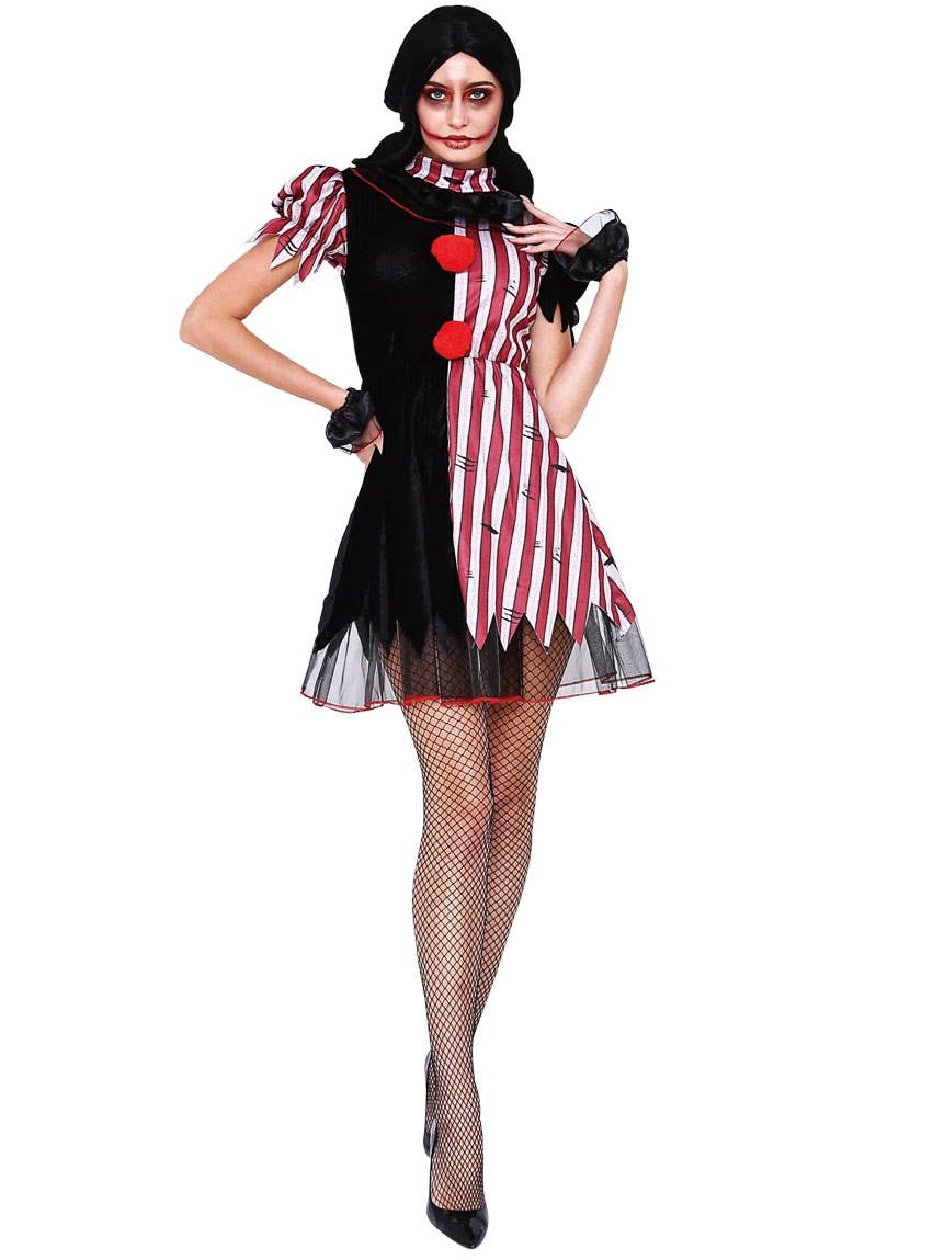 Womens Killer Clown Halloween Costume | Scary Clown Womens Costume