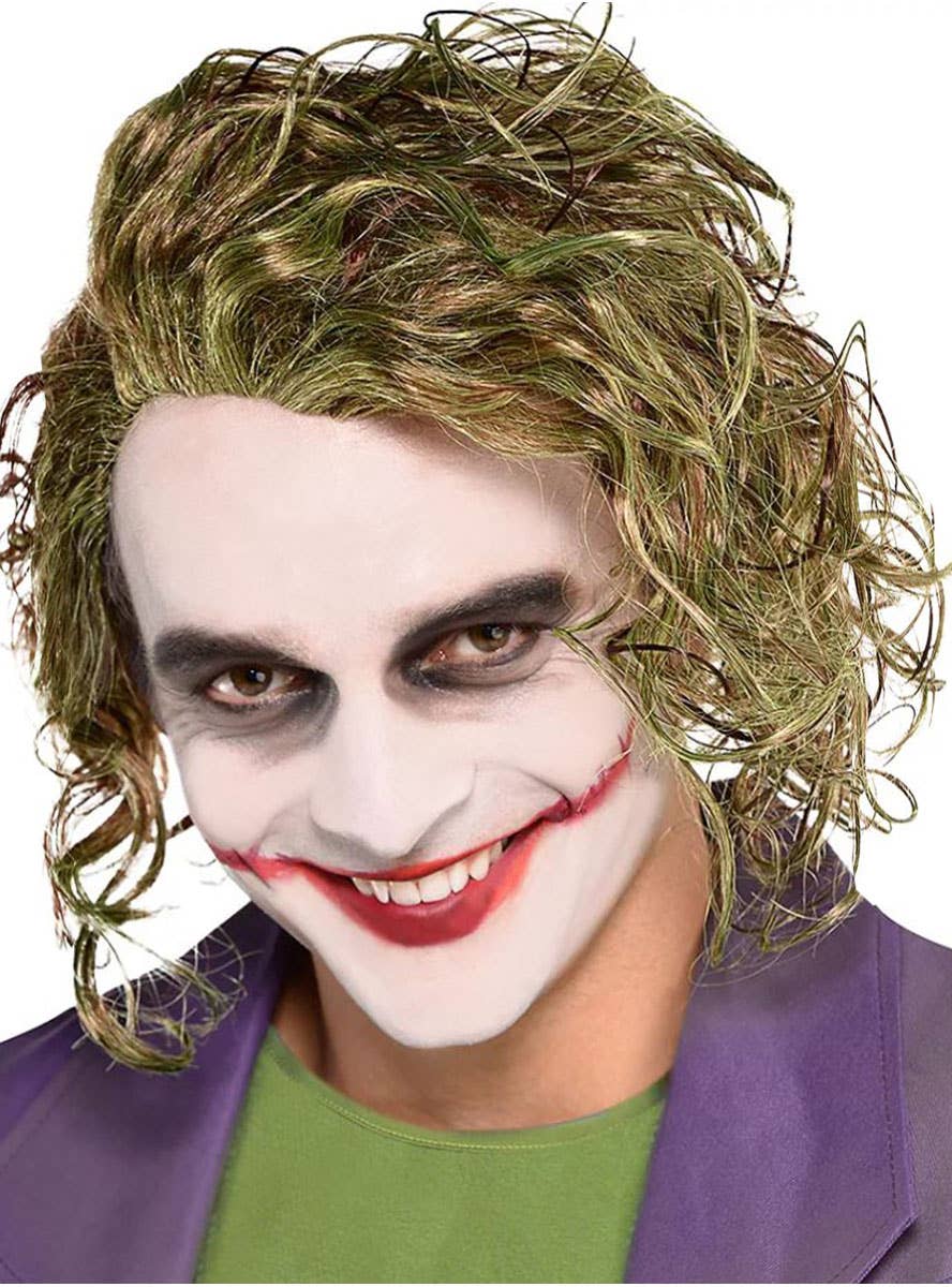 Mens Curly Green Joker Wig The Dark Knight Joker Costume Wig For Men Mens Curly Green Joker Wig The Dark Knight Joker Costume Wig For Men