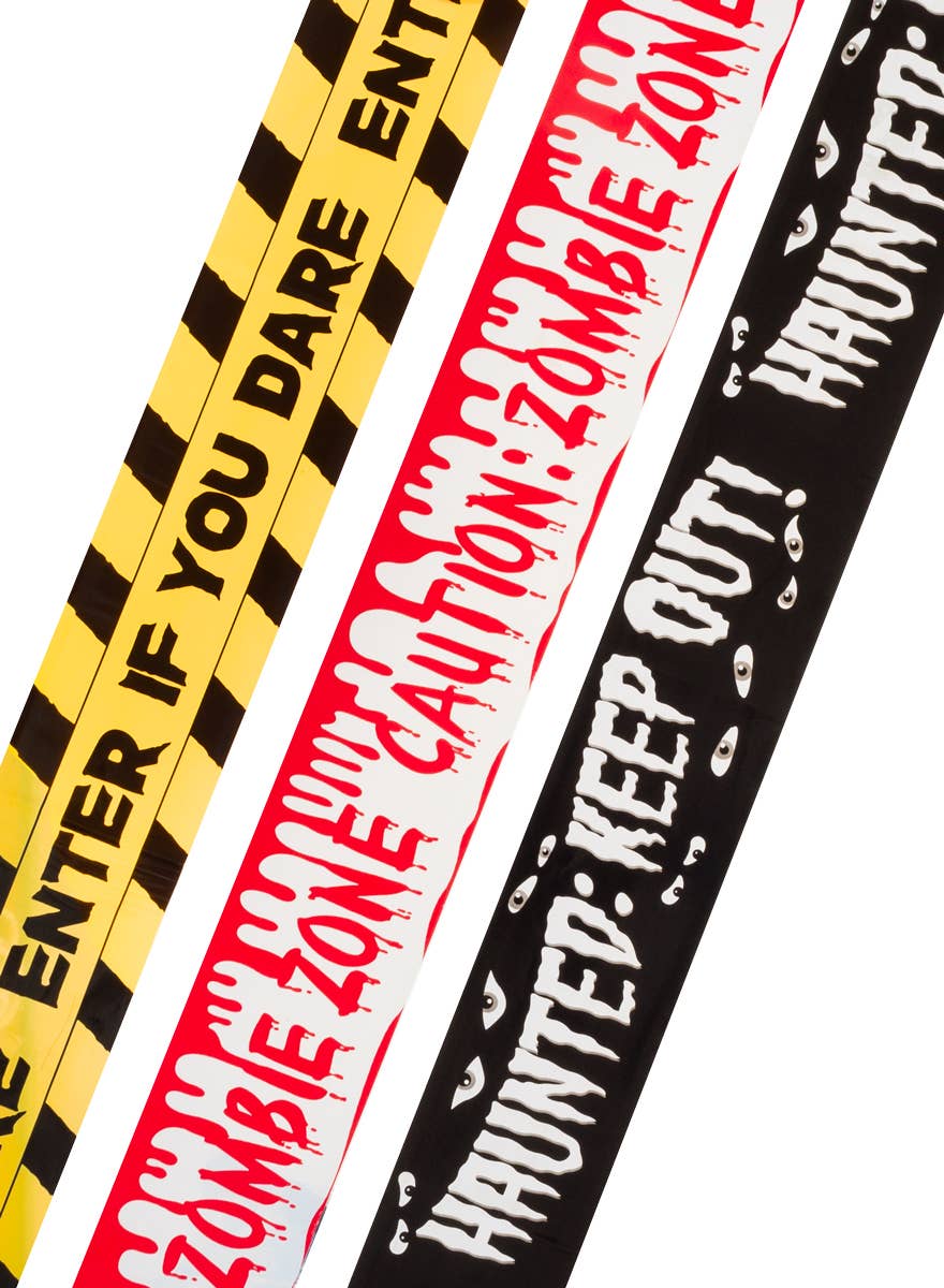 3 Horror Theme Caution Tapes | Caution Tape Halloween Decoration