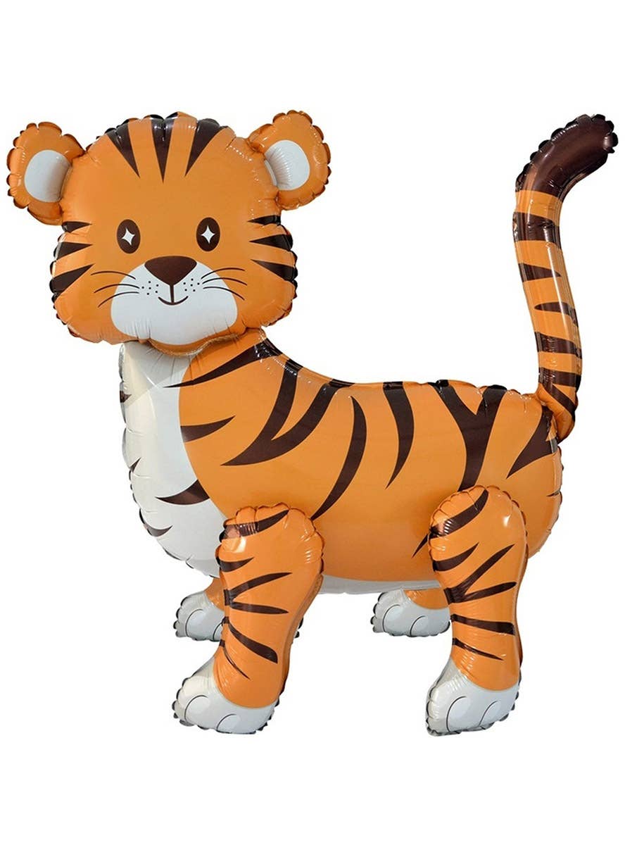 58cm Orange Tiger Standing Balloon | Foil Tiger Balloon