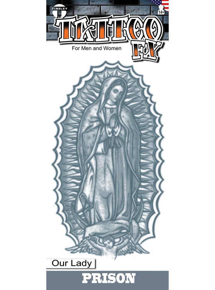 Our Lady Mother Mary Fake Costume Tattoos