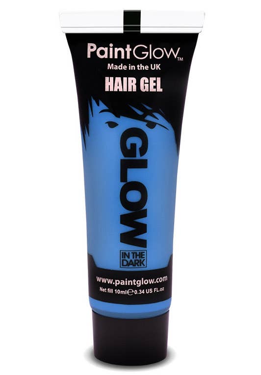 Neon Blue Glow in the Dark Hair Gel | Fluro Blue Glow Hair Makeup