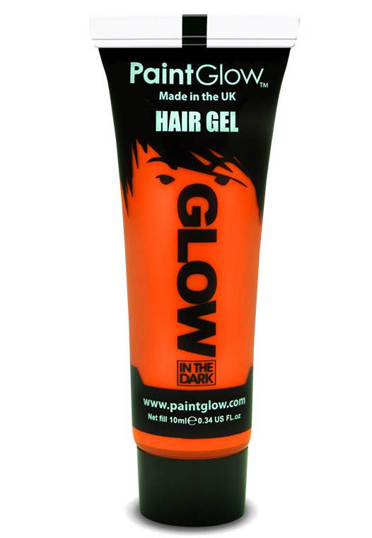 Neon Orange Glow in the Dark Hair Gel | Orange Glow Hair Makeup